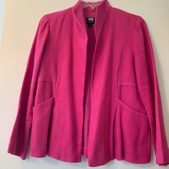 Eileen Fisher | Jackets & Coats | Eileen Fisher Petite Hot Pink Fuchsia ...